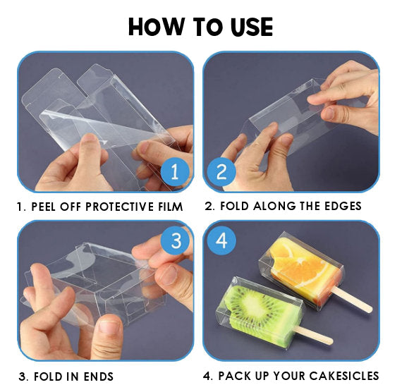 Shop Clear Cakesicle Box Set: Single Cakesicle Boxes in Small + Large ...