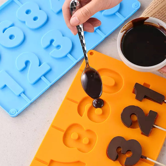 SALE Shop Silicone Numbers Lollipop Mold, Numbers Chocolate Mold ...