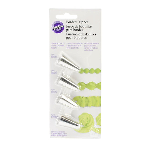 Shop Wilton Small Frosting Tip Set: Borders Frosting Tip Set of 4 ...