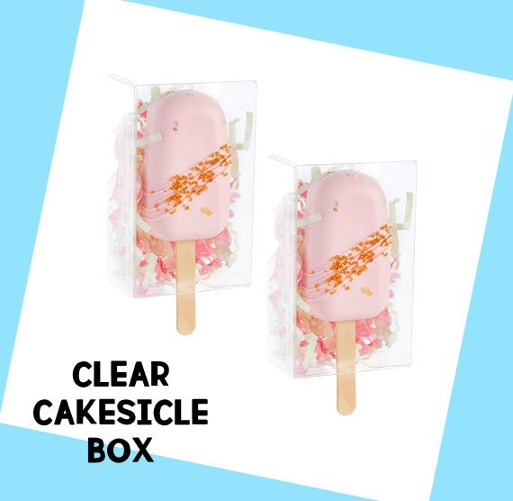 Shop Clear Cakesicle Box Set: Single Cakesicle Boxes in Small + Large ...