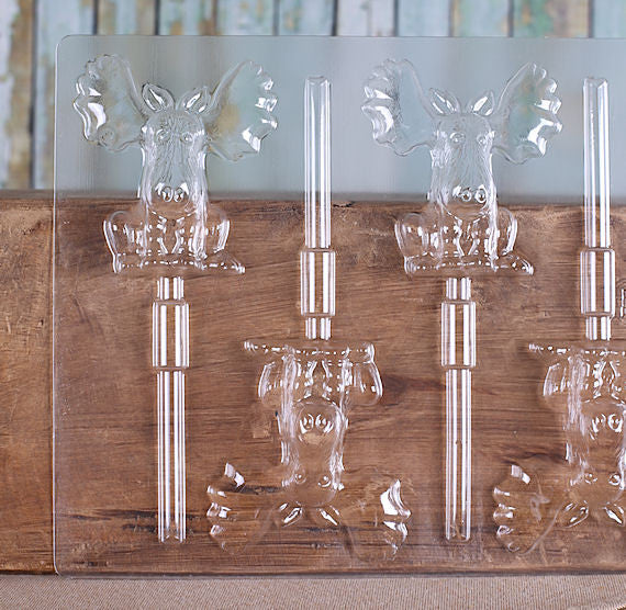 CLOSEOUT SALE: Moose Lollipop Mold, Chocolate Moose Chocolate Molds ...