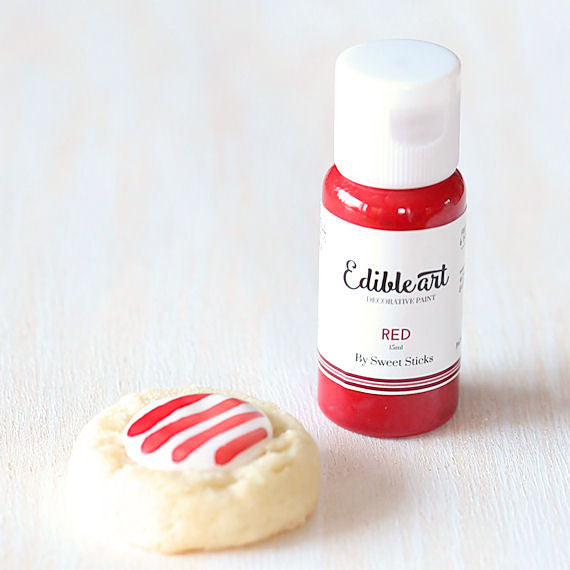 SHOP Red Edible Art Paint: Red Cake Decorating Paint by Sweet Sticks ...