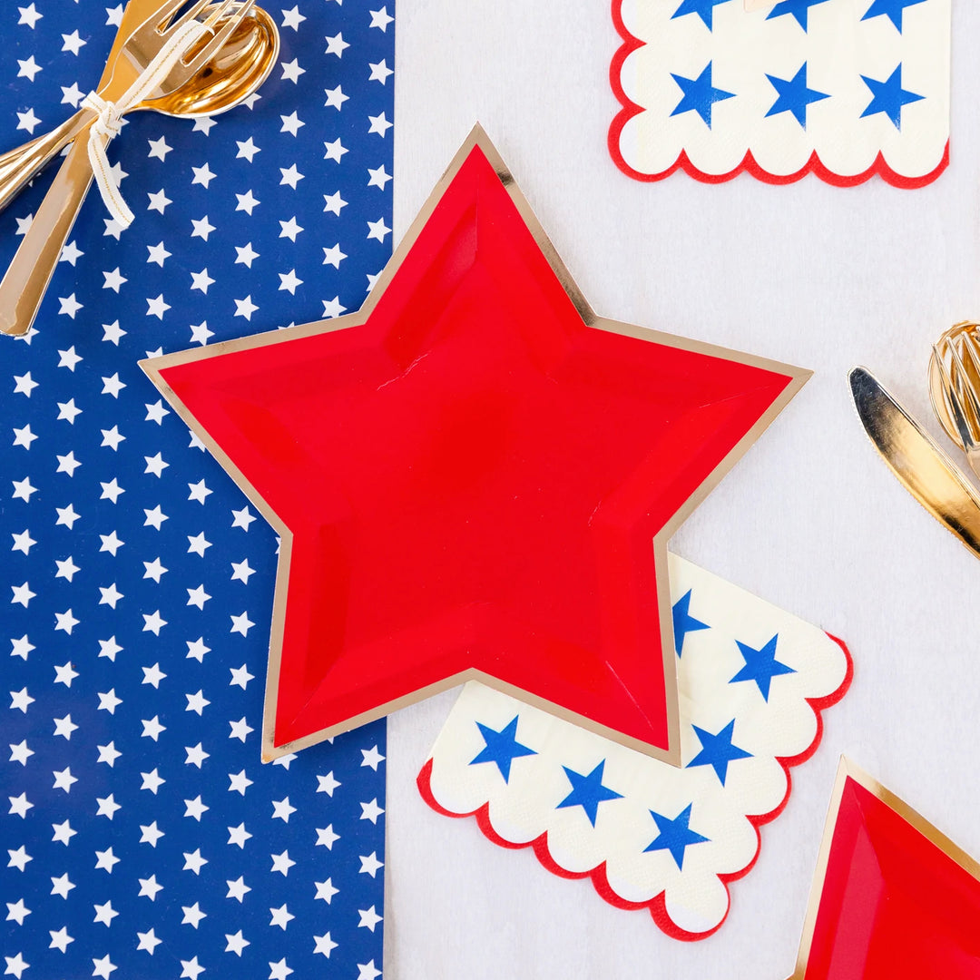 SHOP Red Star Shaped Plates by My Mind's Eye: Fourth of July Plates ...