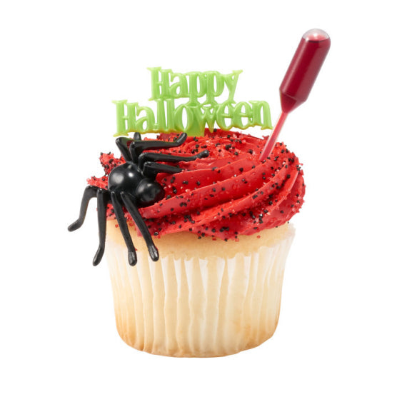 Shop Spider Cupcake Toppers Set of 12: Halloween Spider Cake Toppers ...