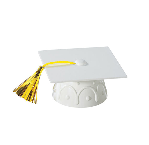 Shop White Graduation Cap Cake Toppers, Graduation Party Decor at BPS ...